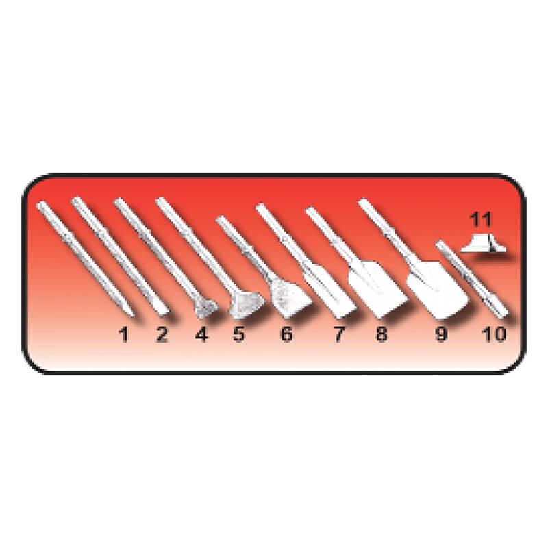 Range of Breaker Steels breakers parts/accessories Moil Point, Chisel ...