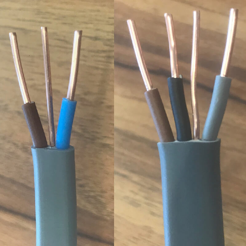 PVC Insulated PVC Sheathed cables 380 Volts NYIFY (Flat twin, Three ...