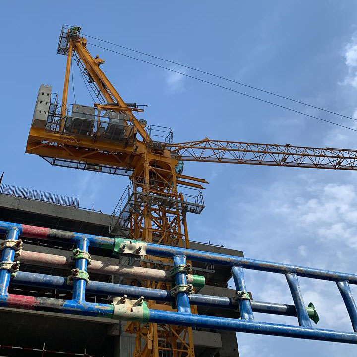 Used 2014 Model Luffing Crane Potain MCR 225 55M Free standing Tower ...