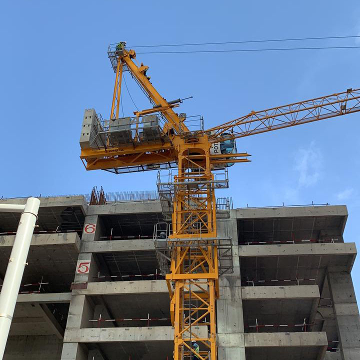 Used 2014 Model Luffing Crane Potain MCR 225 55M Free standing Tower ...