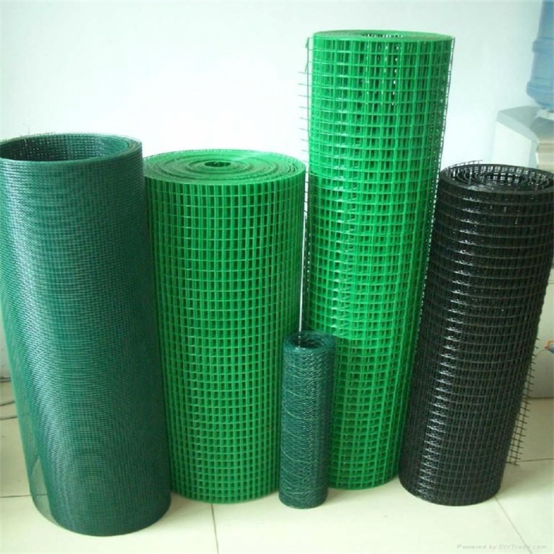High Quality Green Color PVC Coated Welded Square Wire Mesh 1/2Inch X 1 ...